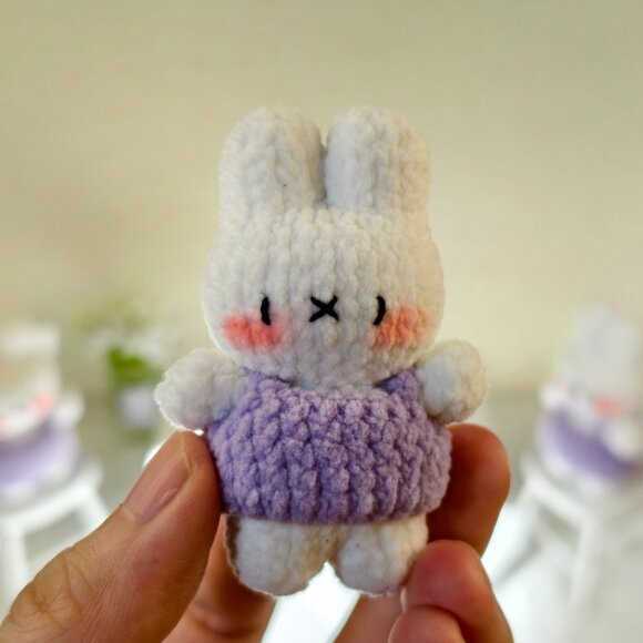 Handmade | Toys | Handmade Amigurumi Crochet Miffy Wearing A Purple ...